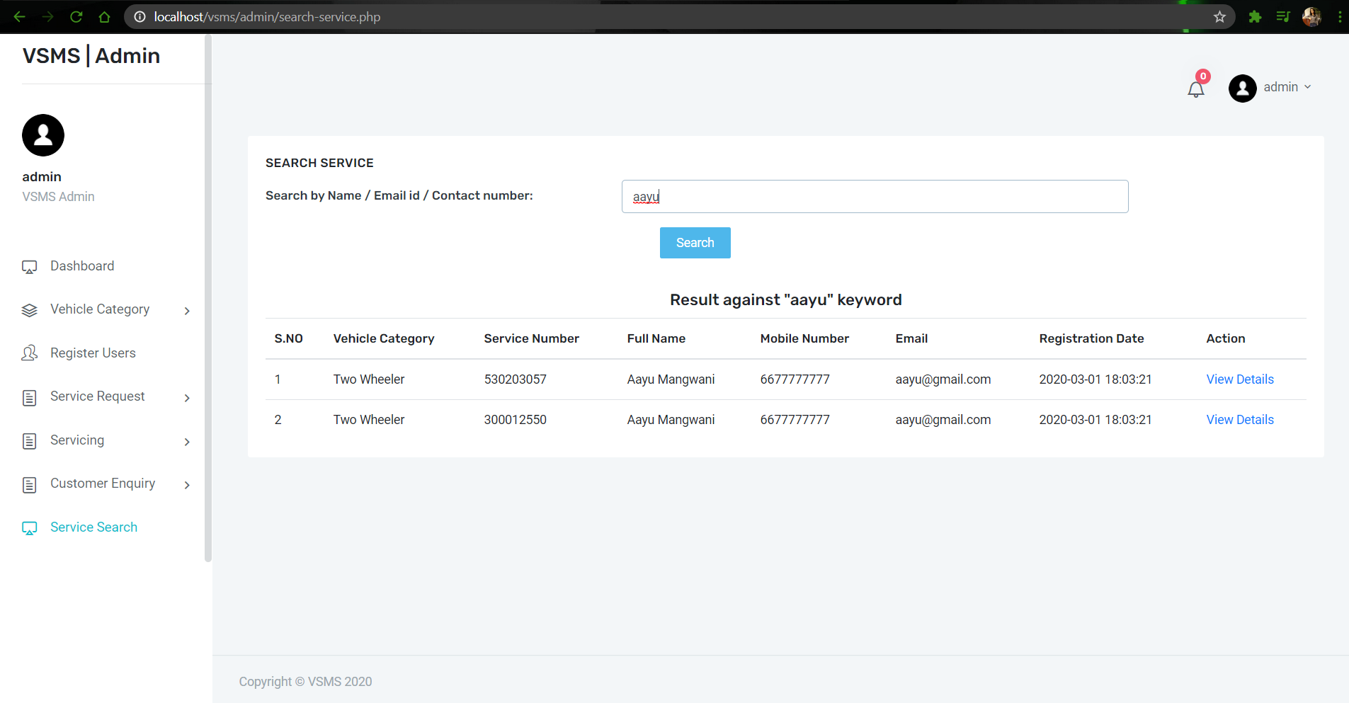 GitHub - sayalikshirsagar/Vehicle-Service-Managemnt-System-Project: The ...