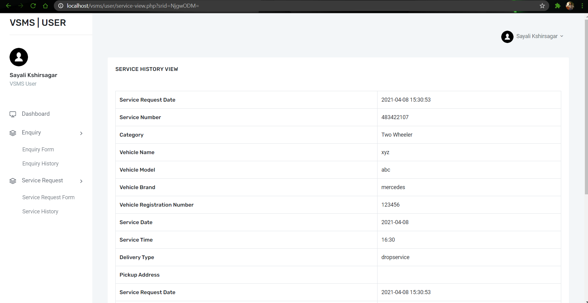 GitHub - sayalikshirsagar/Vehicle-Service-Managemnt-System-Project: The ...