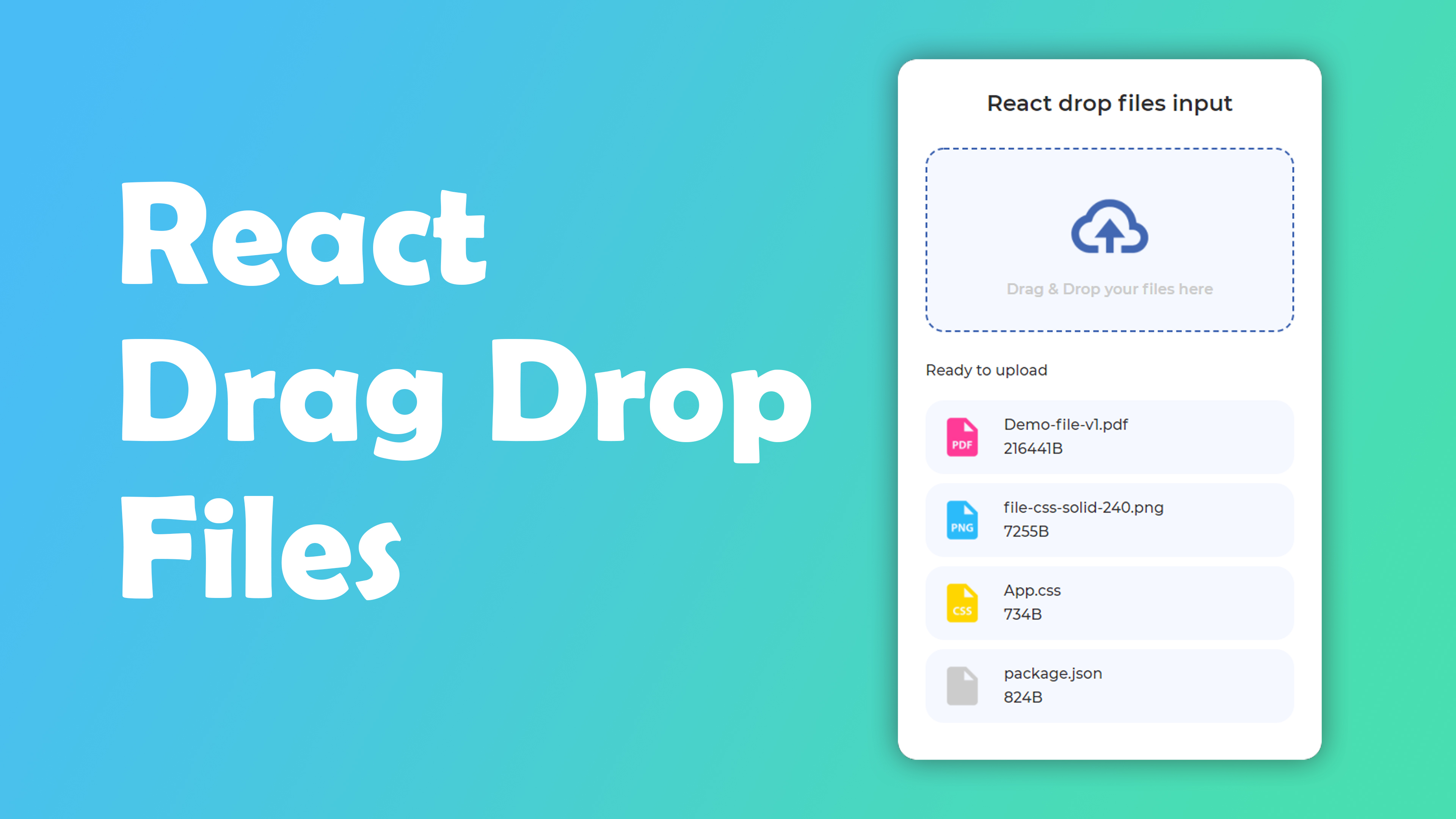 A Drag And Drop File Input Built Using React