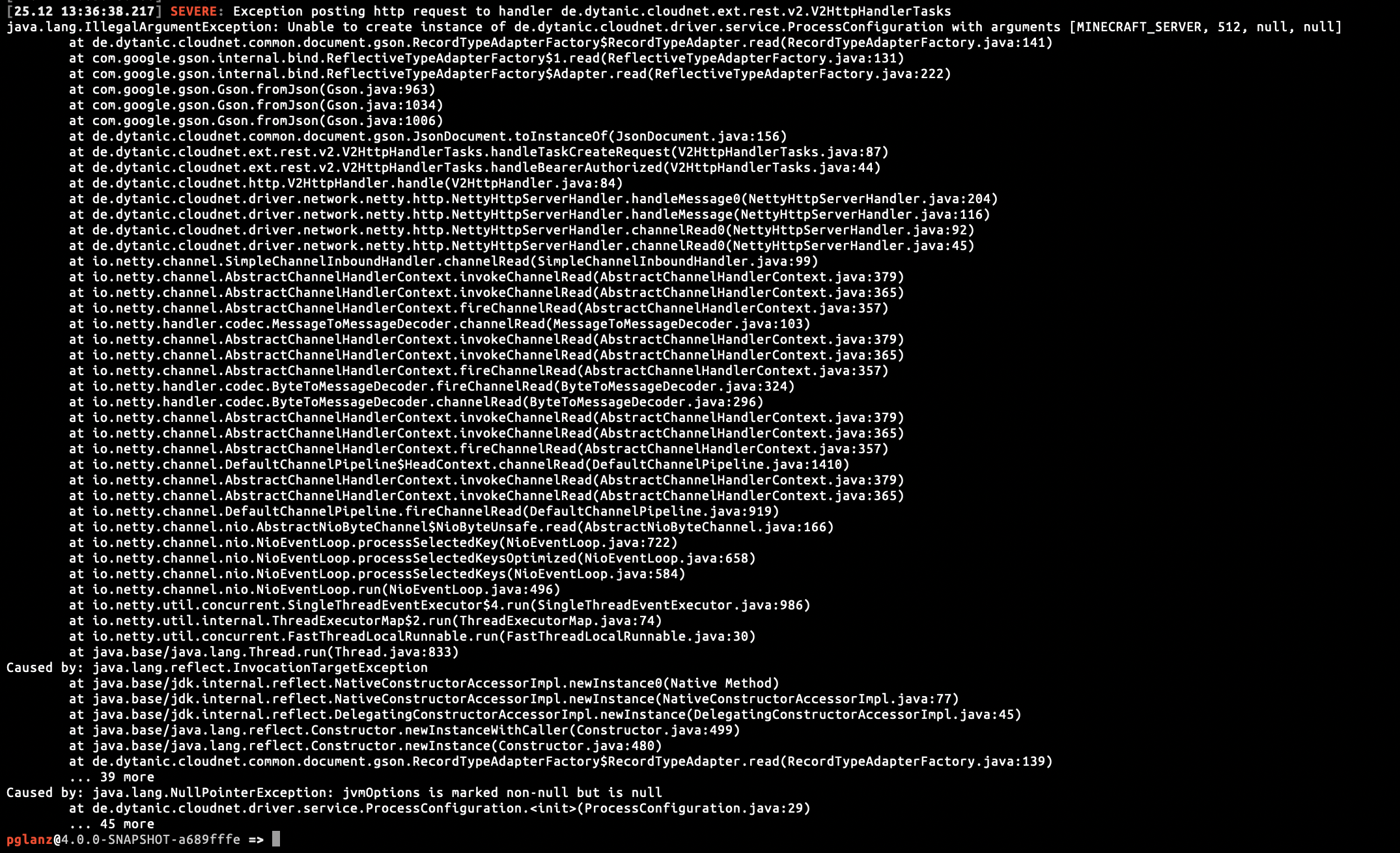 RestApi fails on task creation · Issue #567 · CloudNetService/CloudNet · GitHub