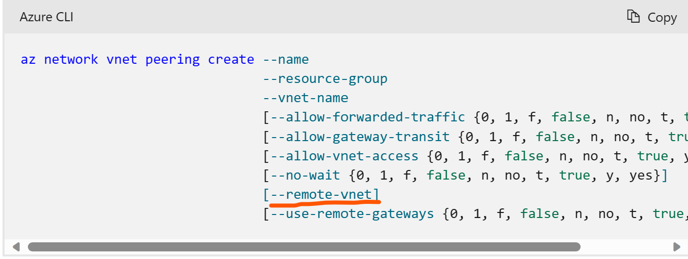 Typo in az network vnet peering create command · Issue #27193 · Azure/azure-cli · GitHub