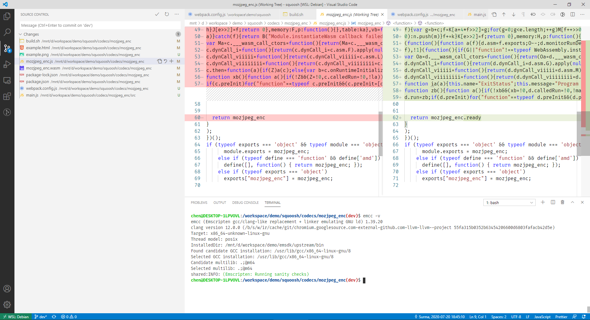 codecs/mozjpeg_enc/example.html is not avalible (mozjpeg_enc.js generated by emscripten 1.39.20 ...