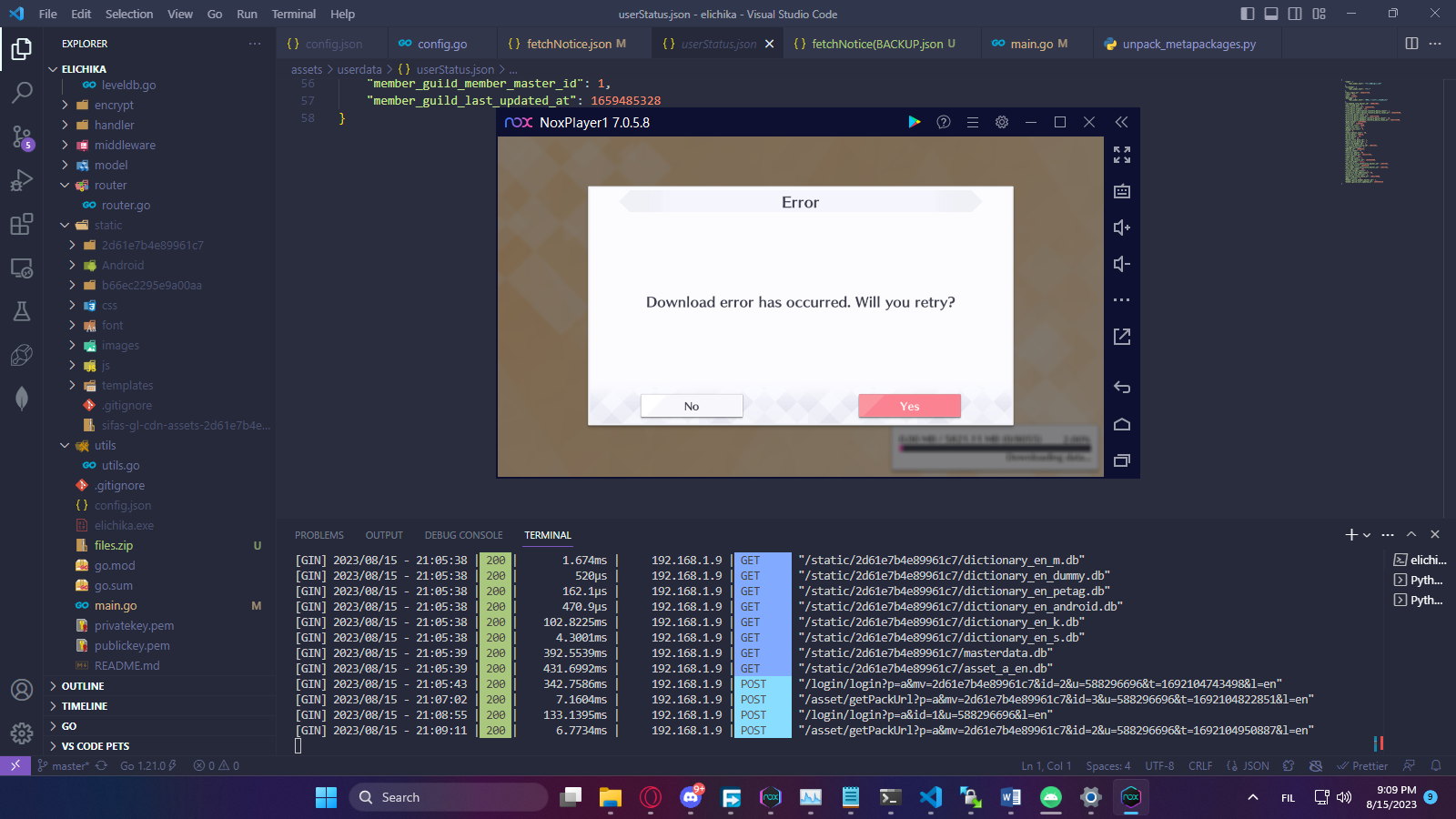 Issues with downloading assets · Issue #6 · YumeMichi/elichika · GitHub