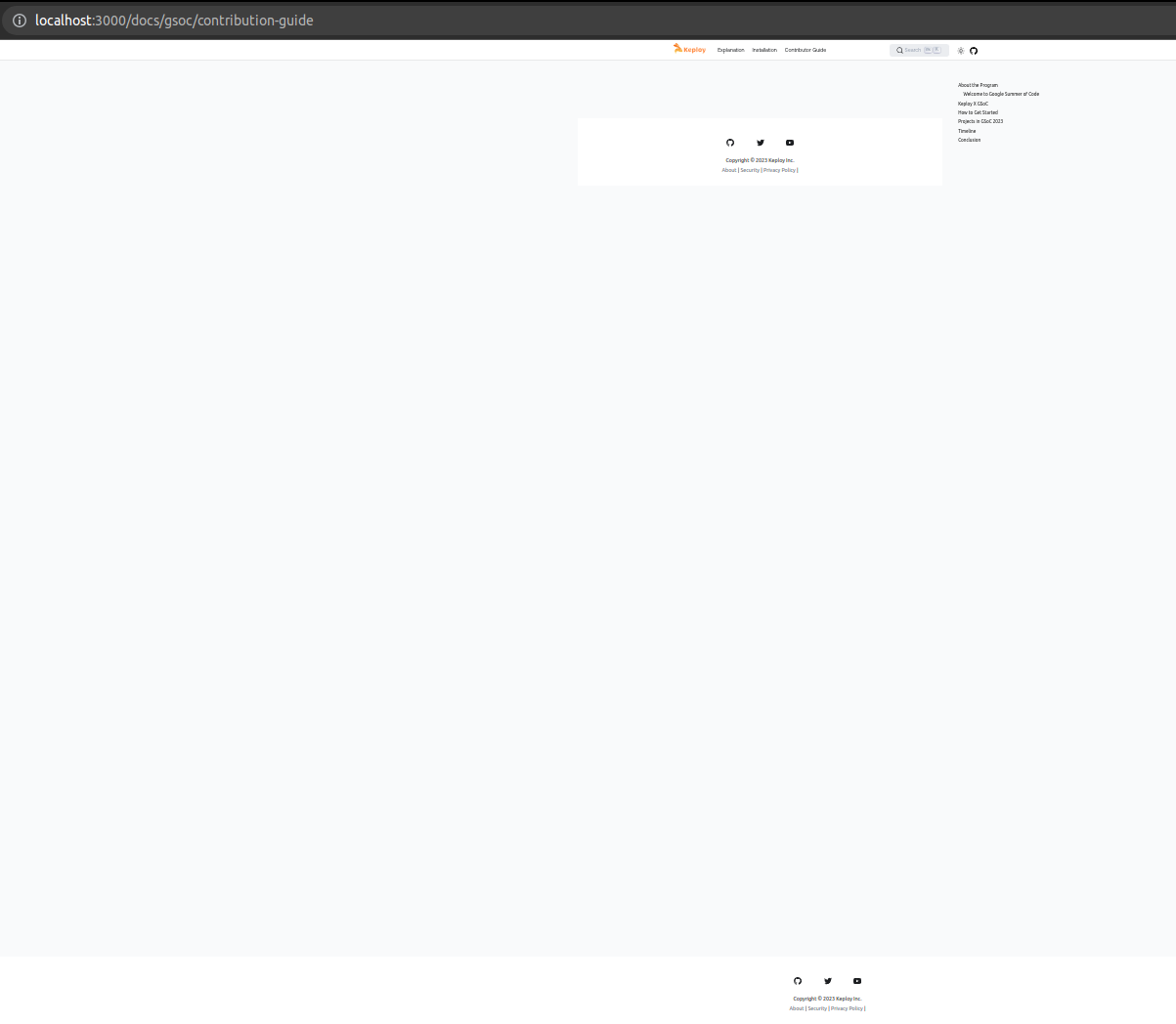 [bug]: Wide Footer Padding on main page and Multiple Footer on GSoC Page · Issue #549 · keploy ...