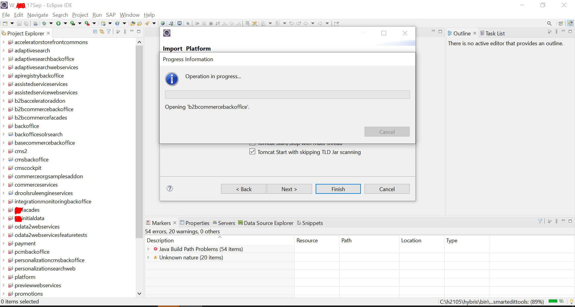 Plugin loading infinitely while importing 2105 platform · Issue #92 · SAP/hybris-commerce ...
