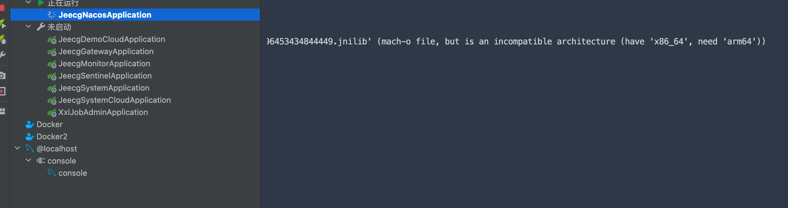 m1启动nacos报错 · Issue #4387 · jeecgboot/JeecgBoot · GitHub