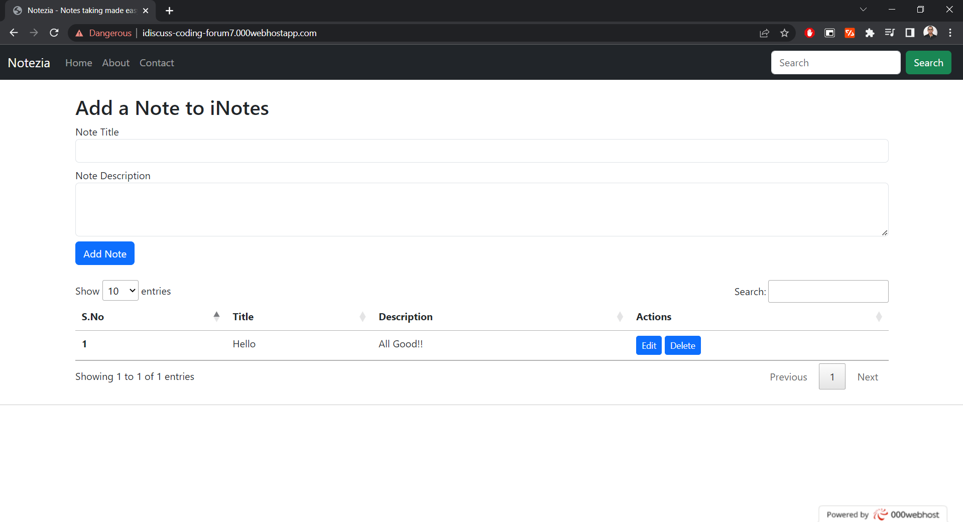 GitHub - rahuldohare007/Notezia: CRUD is an acronym for Create, Read ...