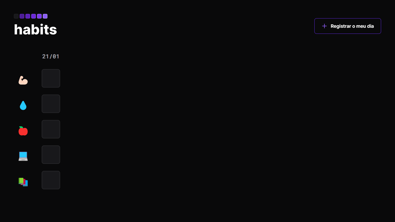 GitHub - Jhenrique12/habit-tracker: Um projeto de um rastreador de hábitos feito juntamente com ...