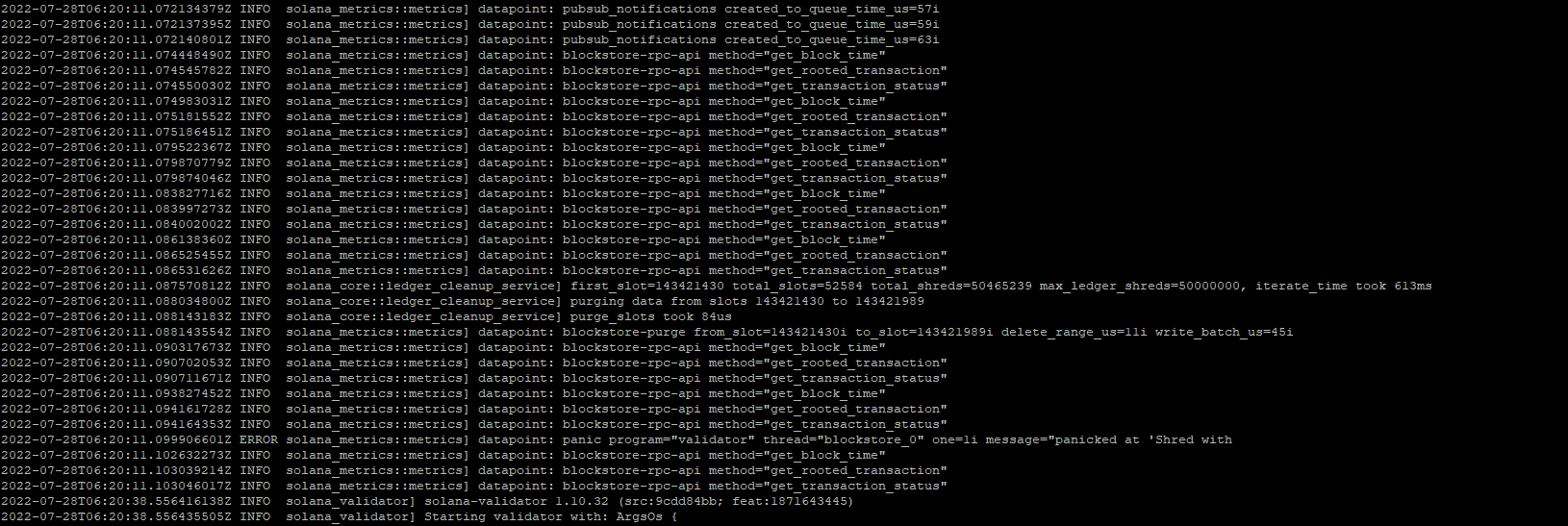 Rpc Service Panics Segfaults On 11032 · Issue 26826 · Solana Labssolana · Github