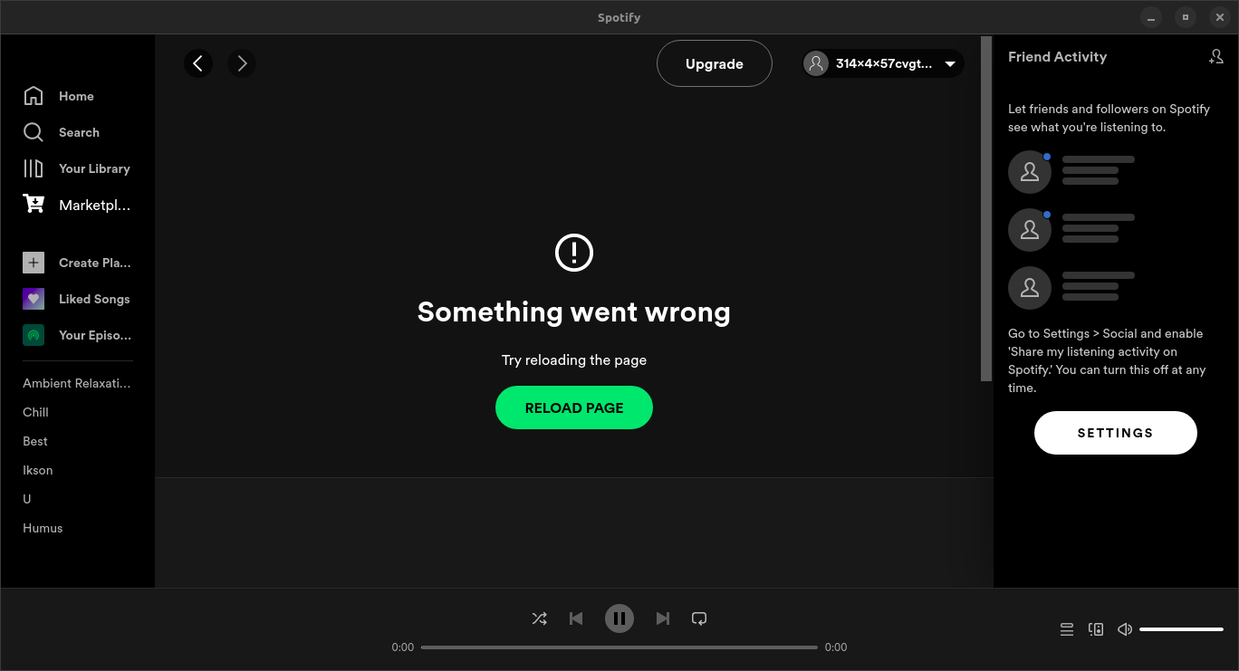 Something Went Wrong · Issue 1736 · Spicetify Cli · Github