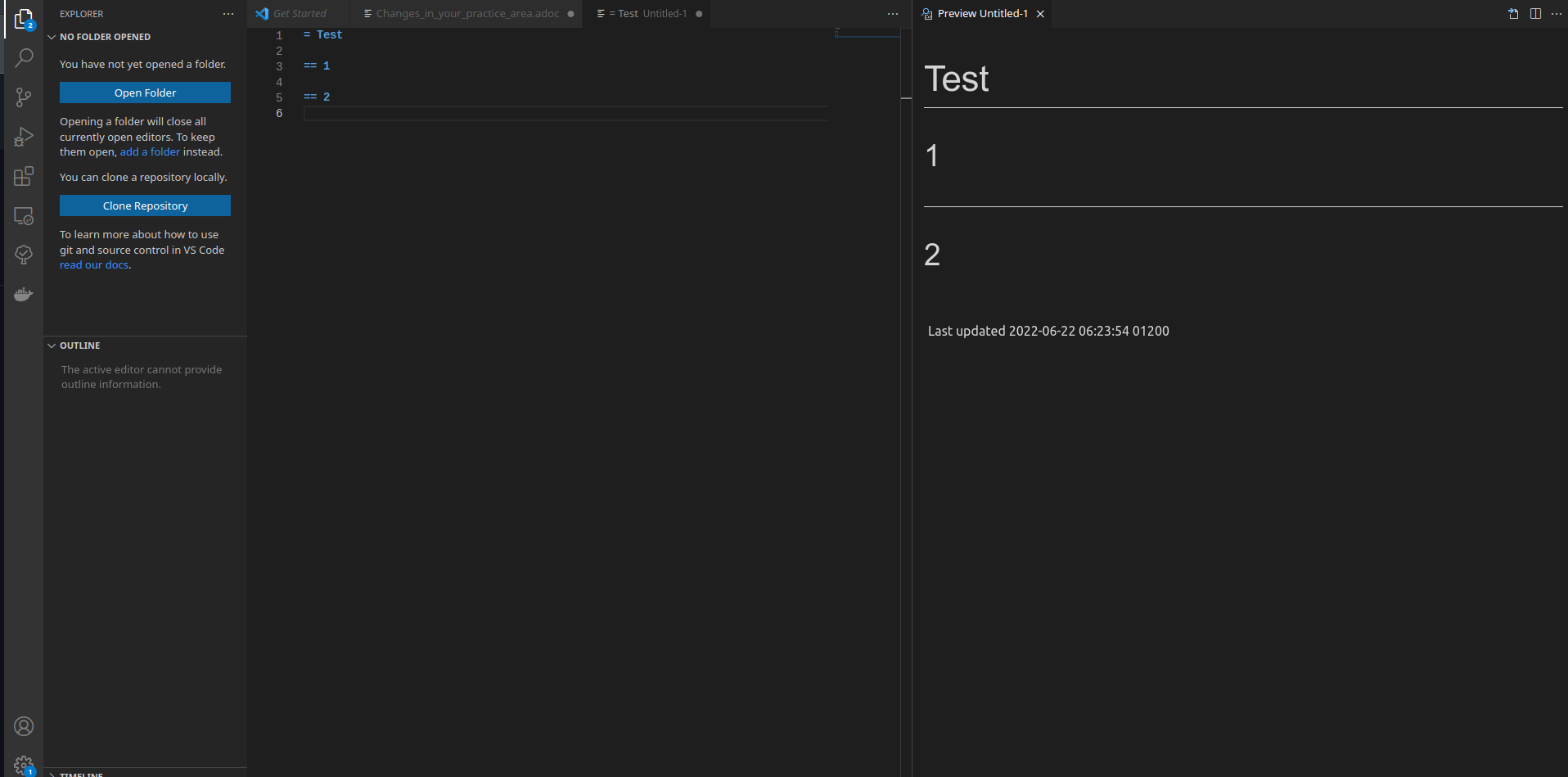 Keep outline when clicking on preview window · Issue #575 · asciidoctor/asciidoctor-vscode · GitHub
