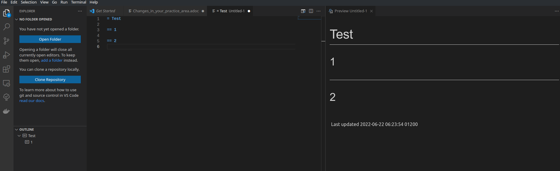 Keep outline when clicking on preview window · Issue #575 · asciidoctor/asciidoctor-vscode · GitHub