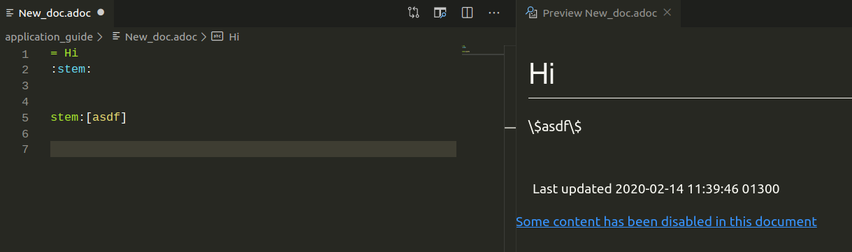 'stem' and 'latexmath' are not rendered properly · Issue #165 · asciidoctor/asciidoctor-vscode ...
