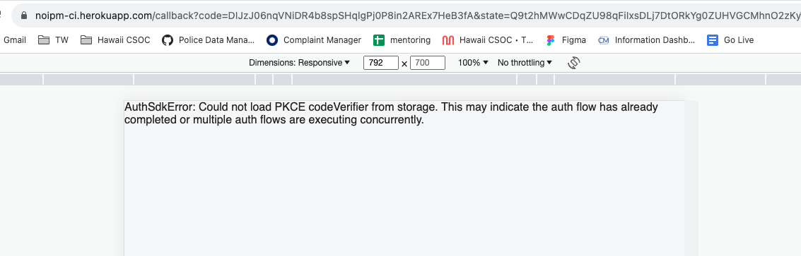 Error when hitting the back button after login · Issue #321 · PublicDataWorks/complaint-manager ...