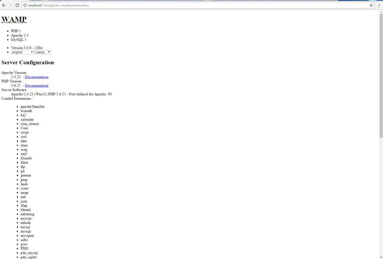 some pages not working on local host · Issue #174 · tastyigniter/TastyIgniter · GitHub