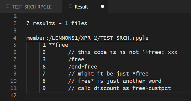Update searches to support standard strings · Issue #165 · codefori/vscode-ibmi · GitHub