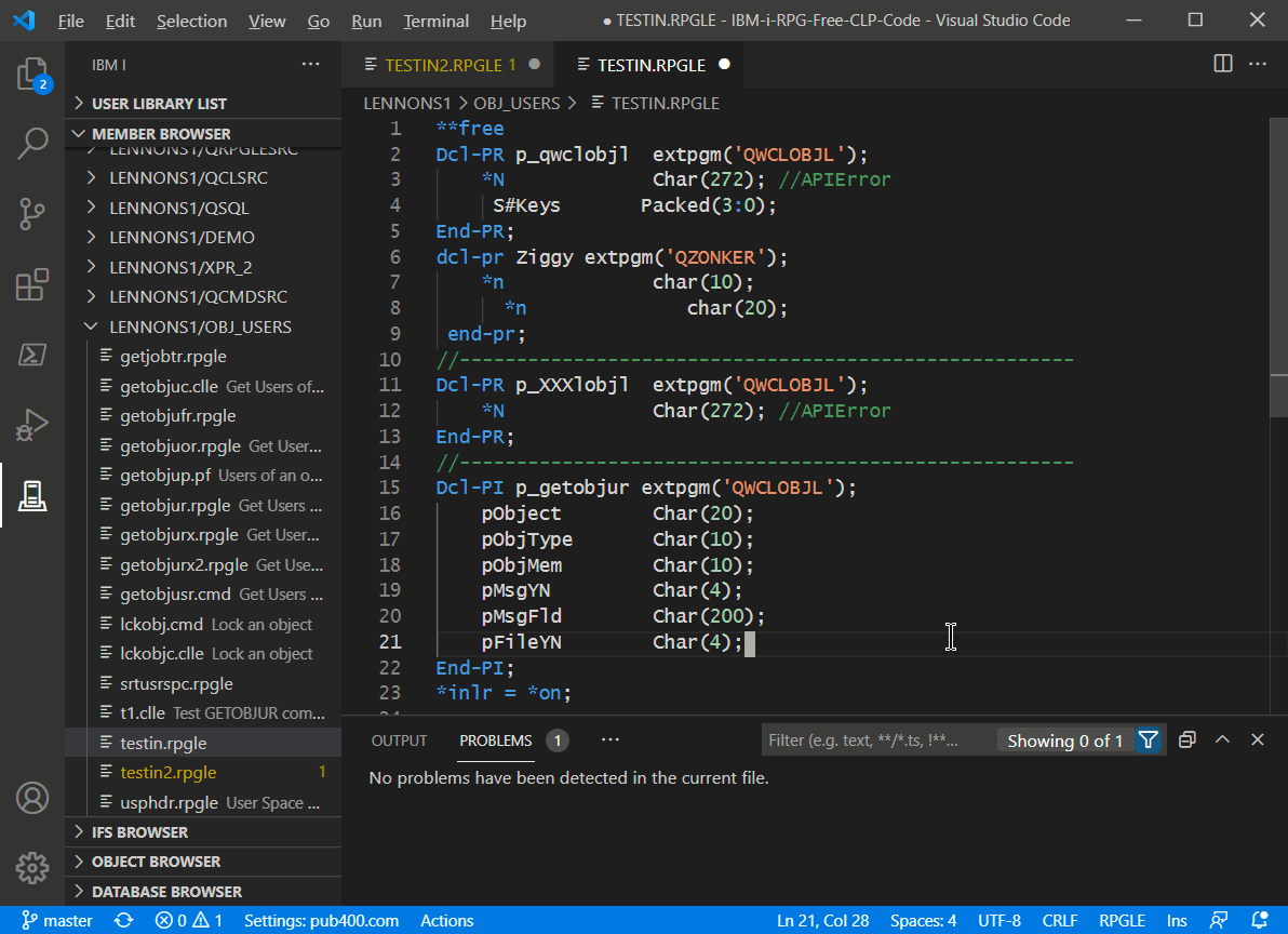 Rpgle Indentation Enabled: End-PR · Issue #203 · codefori/vscode-ibmi · GitHub
