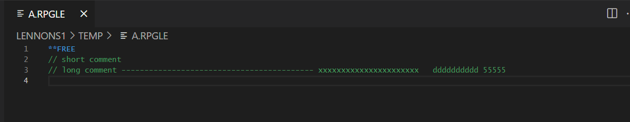 Error saving to source file when statement is too long · Issue #404 · codefori/vscode-ibmi · GitHub