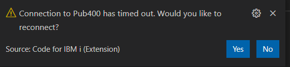 Reconnect and disconnect option. · Issue #362 · codefori/vscode-ibmi · GitHub