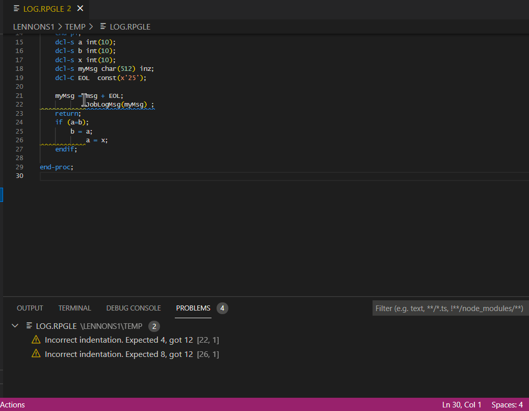 rpgleIndentationEnabled Gone? · Issue #15 · codefori/vscode-rpgle · GitHub