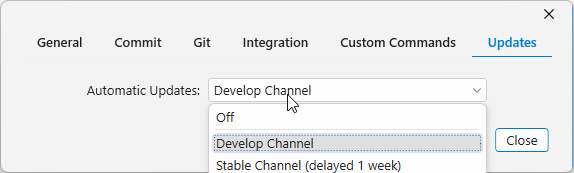 EAP Automatic Update Channel for experimental features · Issue #1526 · fork-dev/TrackerWin · GitHub