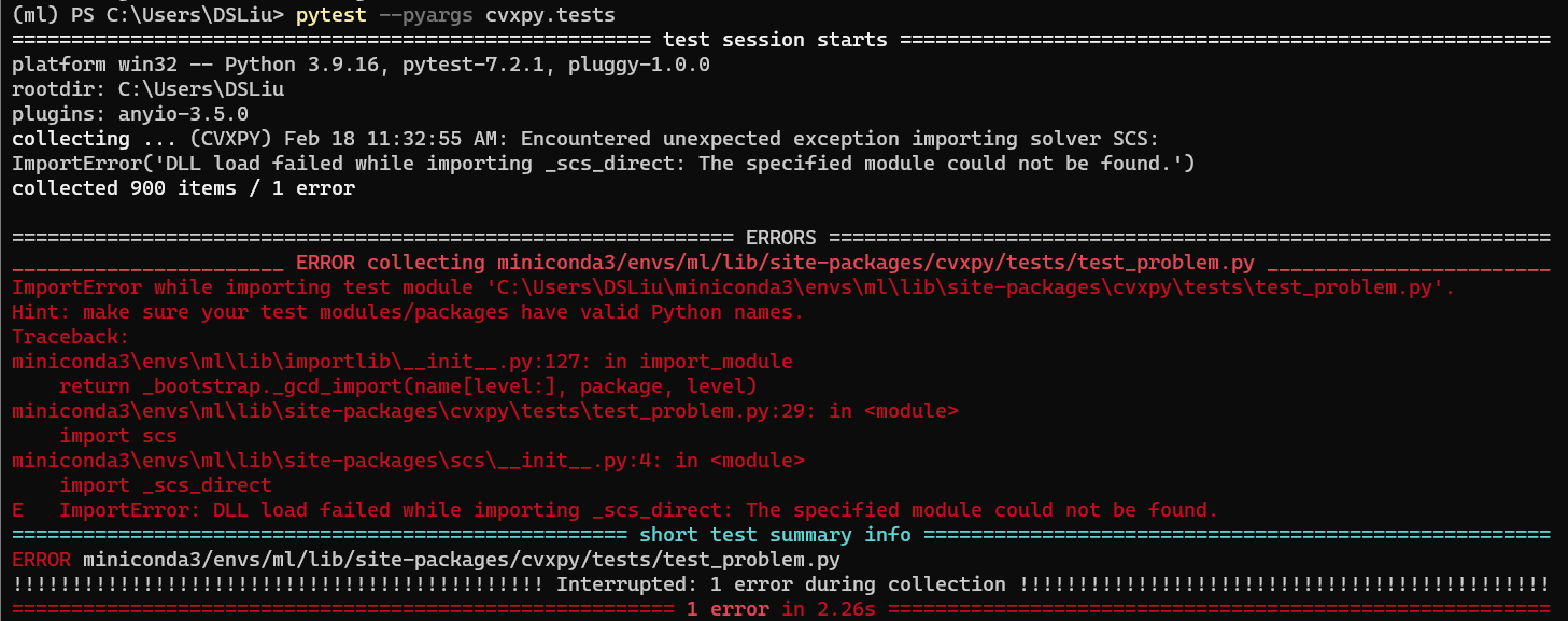 Error Occurs When Running The Test Suite · Issue 2040 · Cvxpy Cvxpy · Github