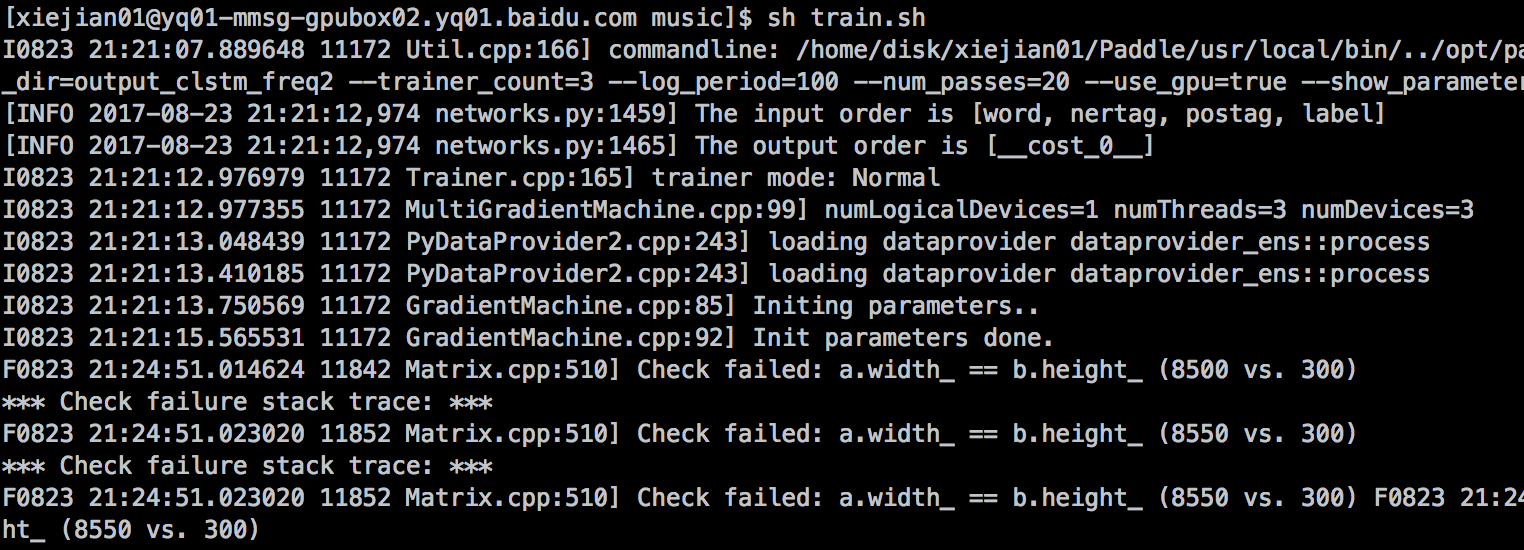 实现了c Lstm网络结构,但是运行的时候报错了 · Issue 3642 · Paddlepaddlepaddle · Github