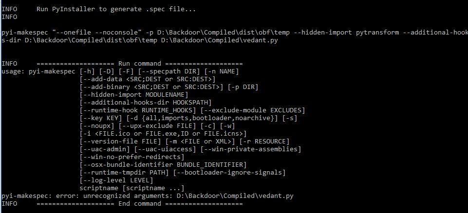 Not Generating EXE on Linux · Issue #293 · dashingsoft/pyarmor · GitHub