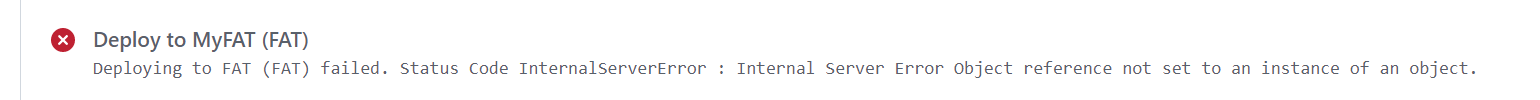 Publish To Environment Internalservererror Internal Server Error