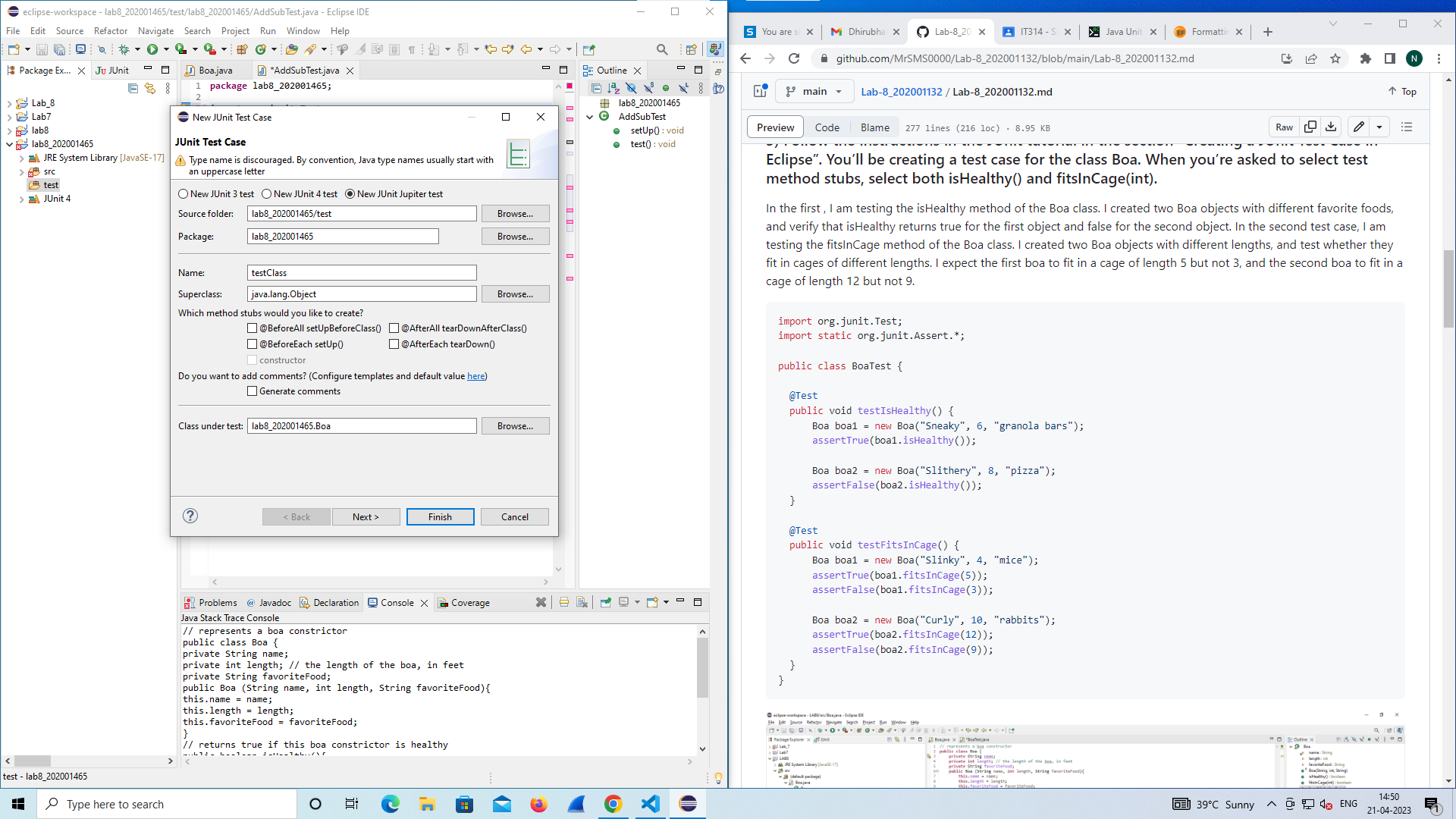 GitHub - jaynavadiya/Lab-8_202001465: Lab 8 JUnit submission