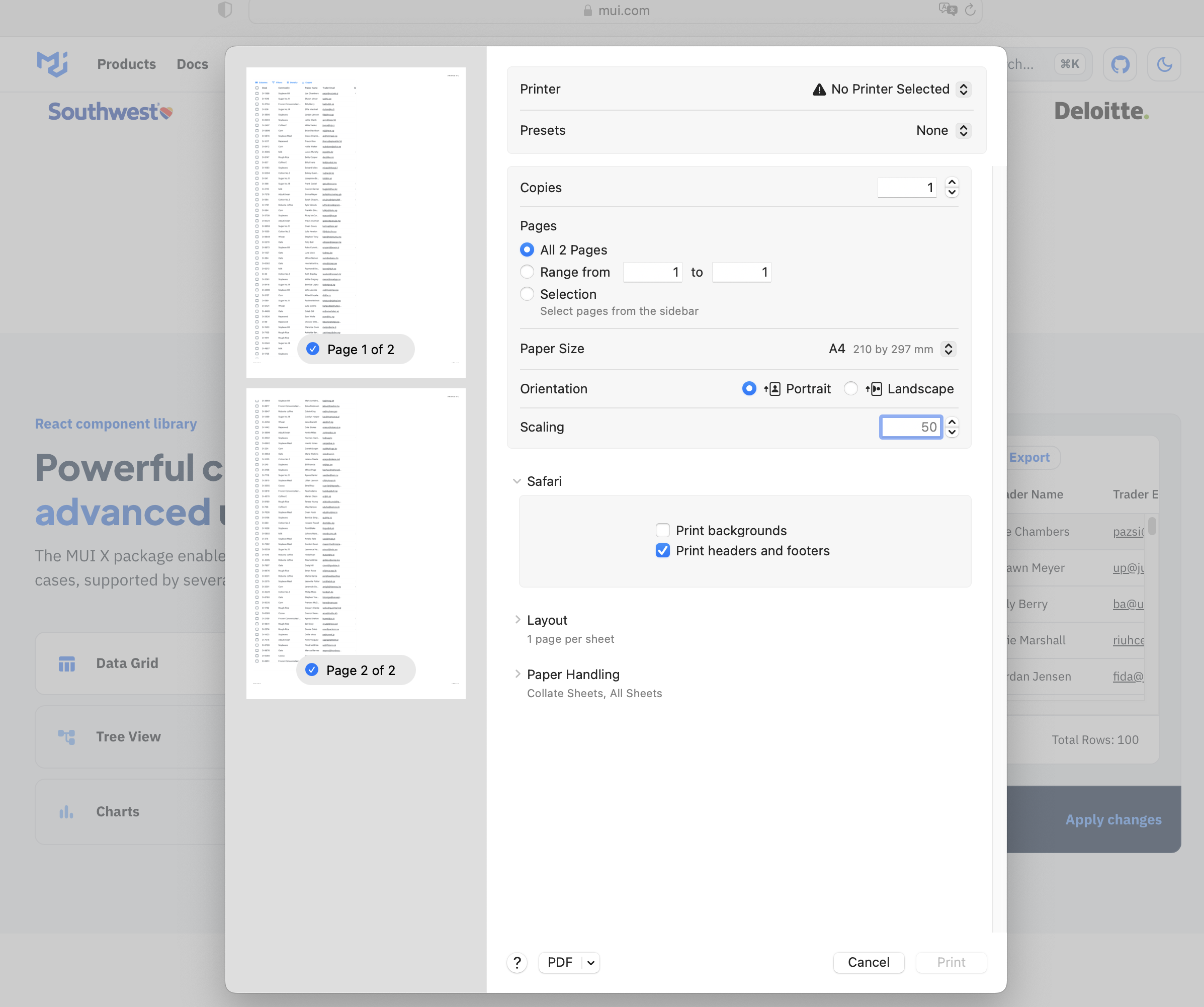 Data Grid: cropped print with custom scaling on Safari browser · Issue #8087 · mui/mui-x · GitHub