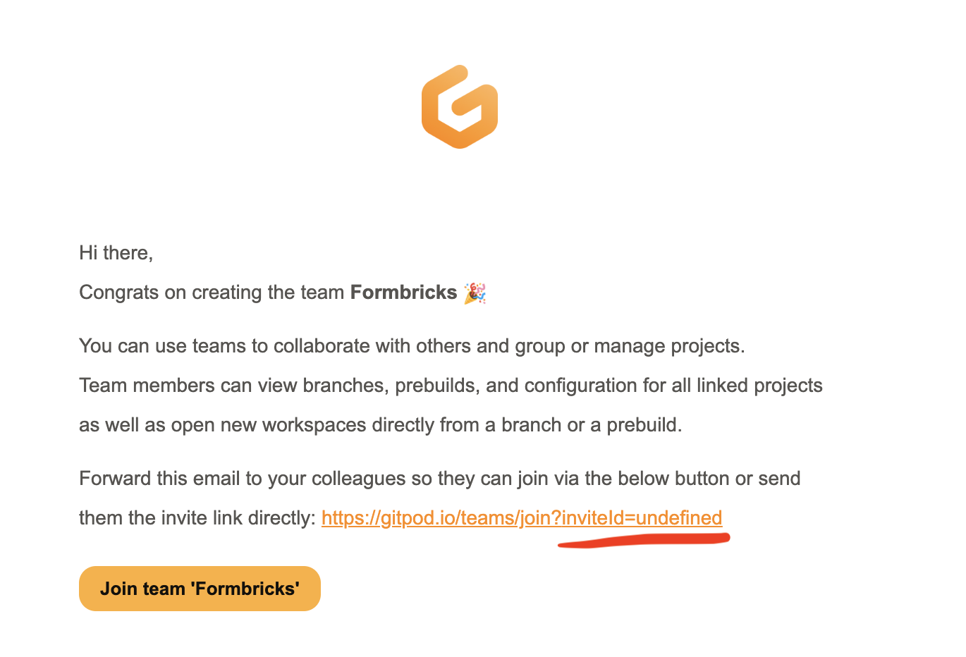 Inviteid Empty In Email · Issue 18311 · Gitpod Iogitpod · Github 