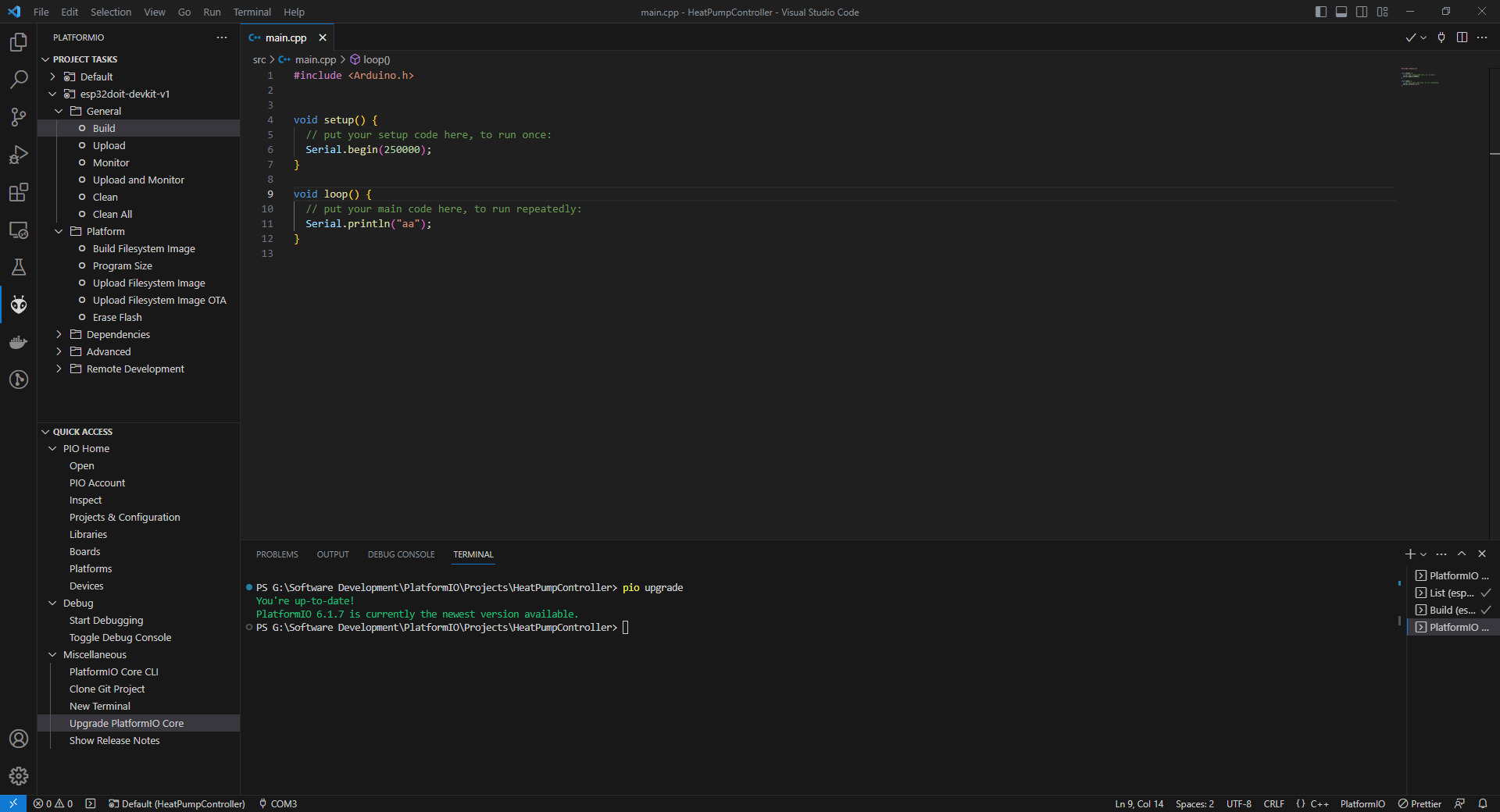 Missing buttons from status bar · Issue #3736 · platformio/platformio-vscode-ide · GitHub
