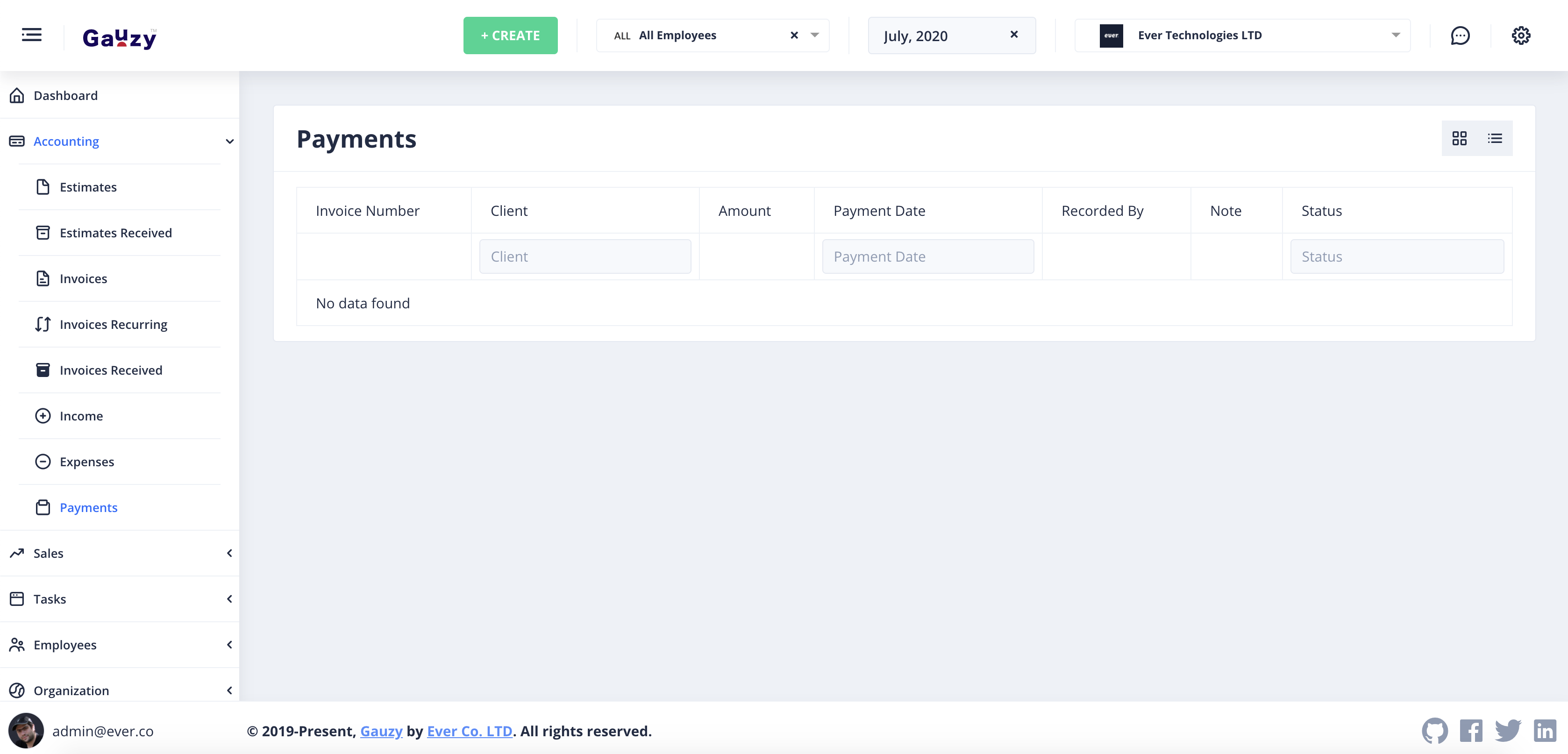 Feature: Seed payment information, invoice. Fix expense, income seed ...