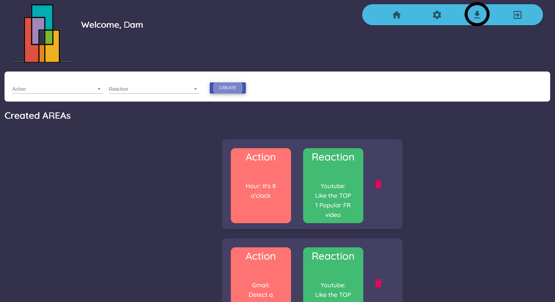 GitHub - AiresB/Area: Final Epitech 3rd year project