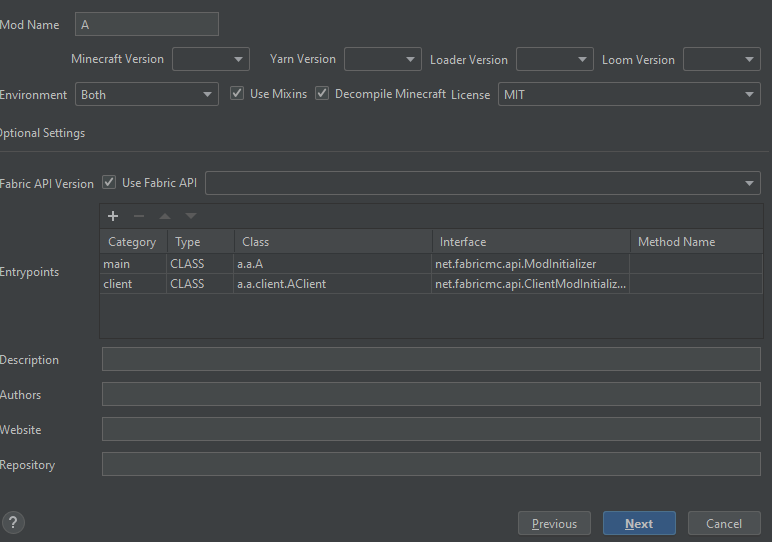 Fabric showing no versions at the select list · Issue #1845 · minecraft-dev/MinecraftDev · GitHub