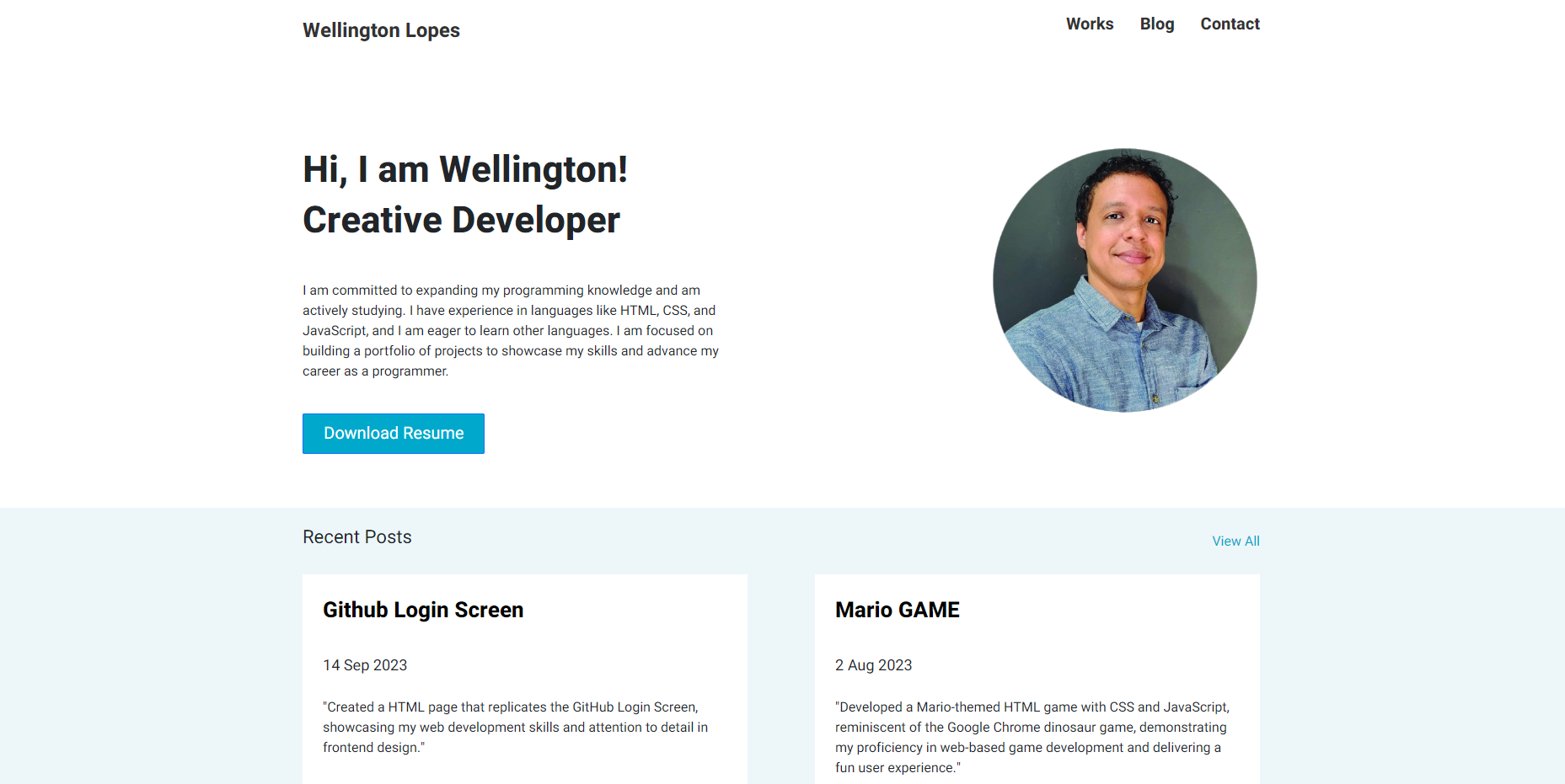 GitHub - Wellington-lopes/CVwebsite