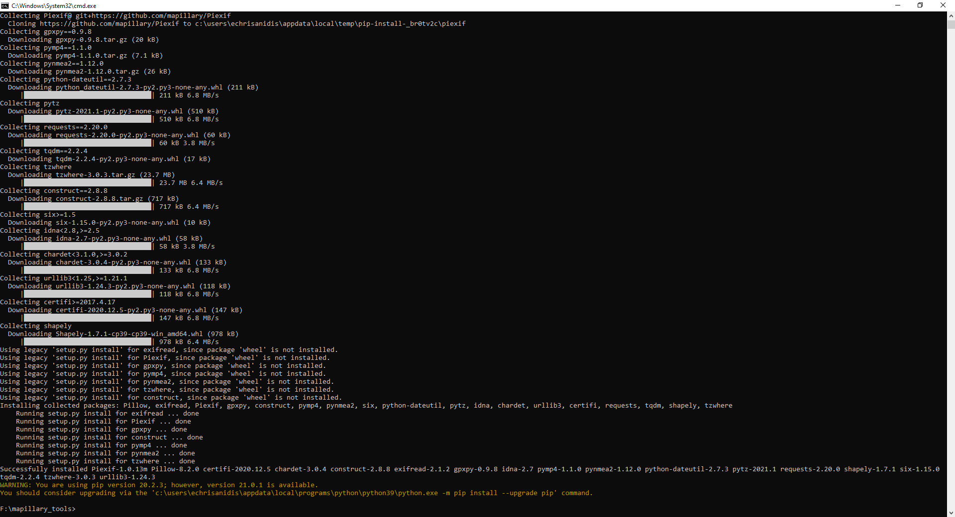Error during Install · Issue #389 · mapillary/mapillary_tools · GitHub
