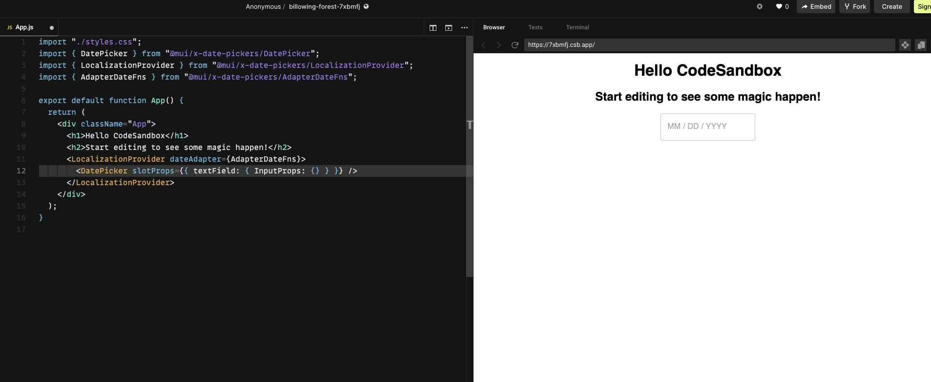 Passing InputProps To TextField In DatePicker Removes Component Button Issue 8452 Mui mui x 