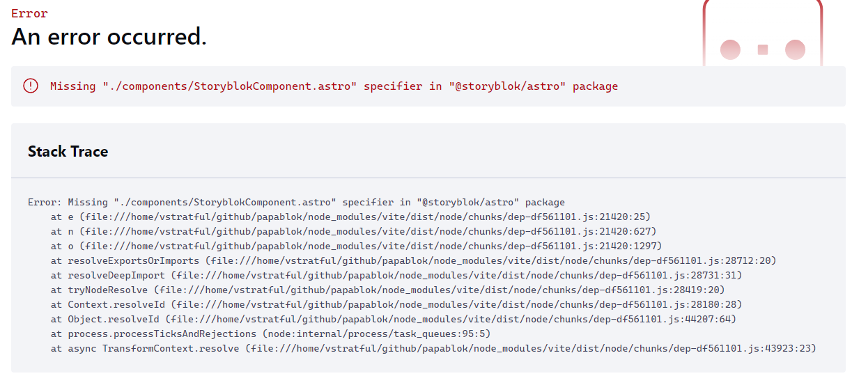 Problem trying to use StoryblokComponent when following tutorial ...