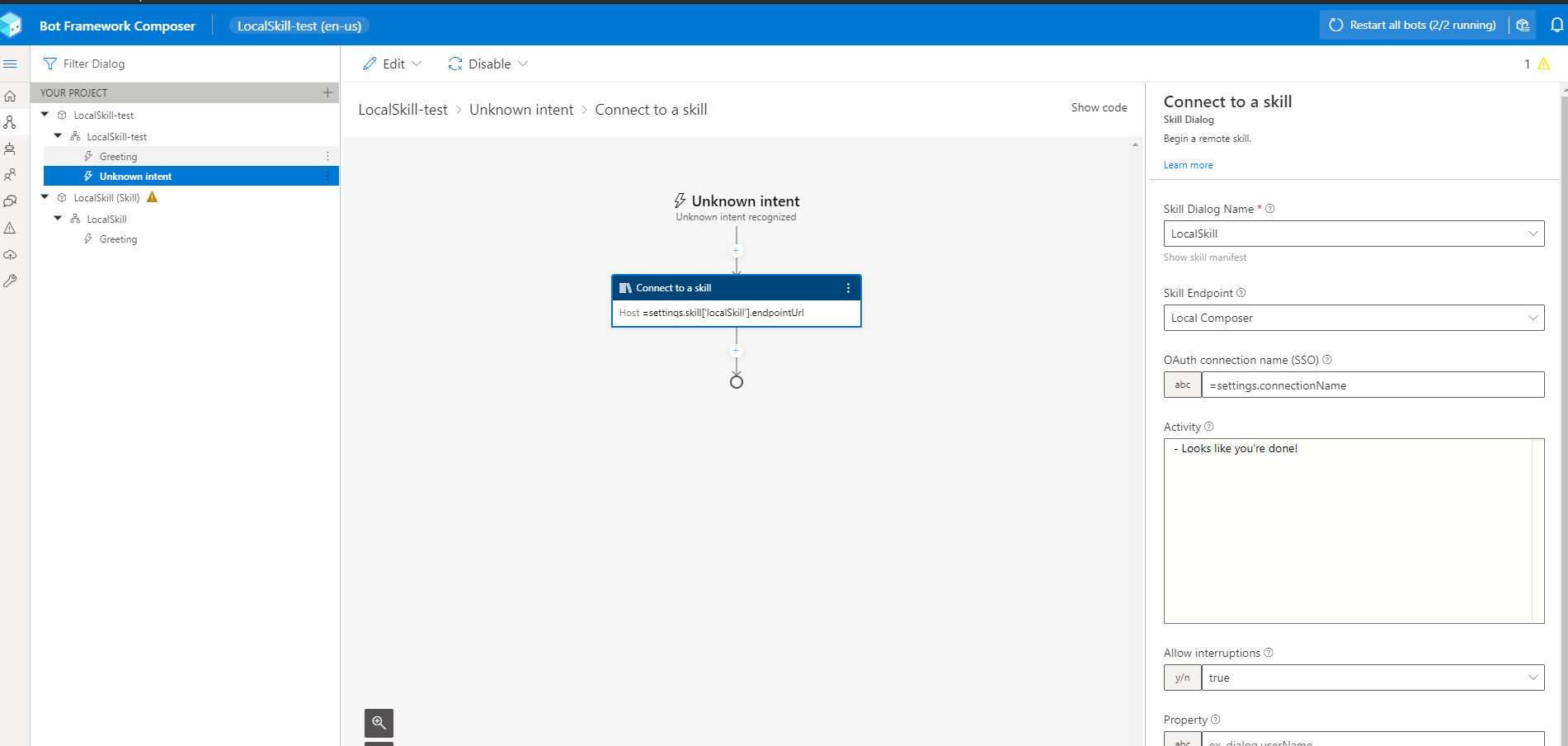 Remote Skills Not Working · Issue #6287 · microsoft/BotFramework-Composer · GitHub