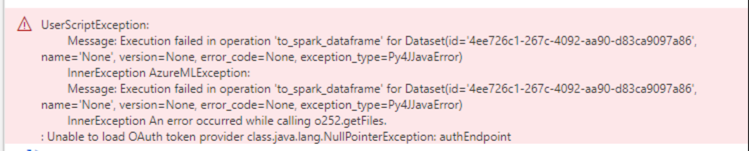 to_spark_dataframe error in sample dataprep.py code · Issue #85397 · MicrosoftDocs/azure-docs ...