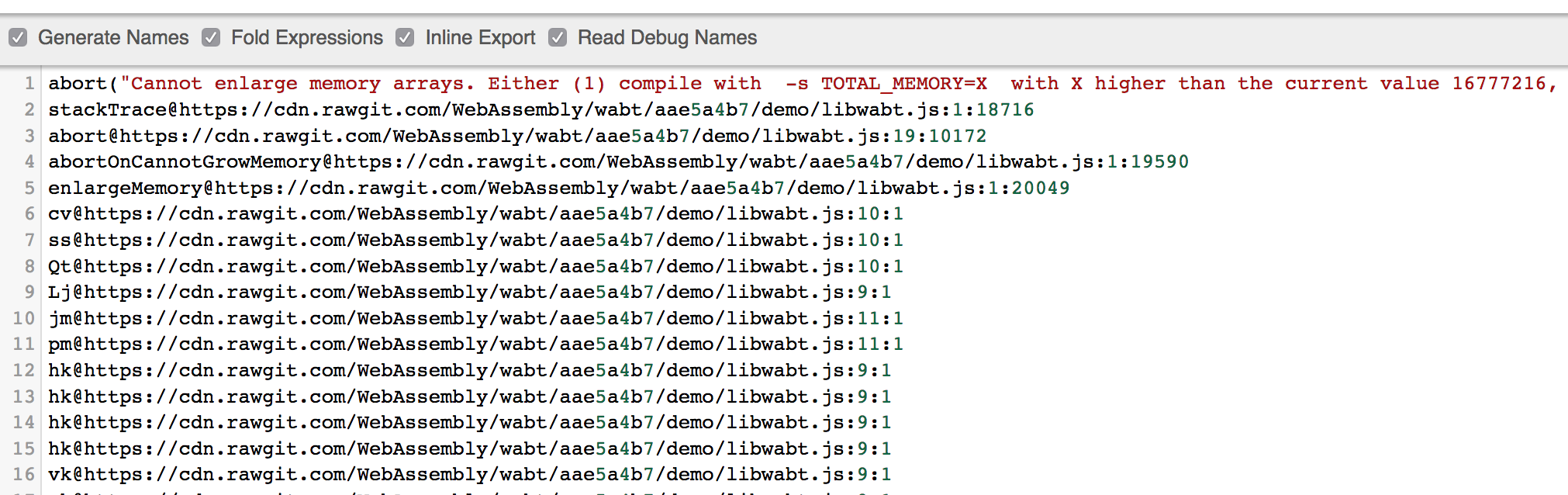 web demo fails when trying to upload .wasm · Issue #908 · WebAssembly/wabt · GitHub