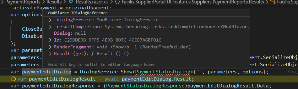MudDialog null in IDialogReference - No Dialog Re-Opening · Issue #1839 · MudBlazor/MudBlazor ...
