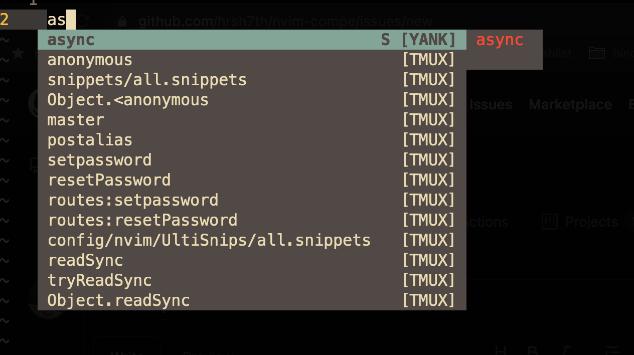 How to autoselect the first match? · Issue #324 · hrsh7th/nvim-compe · GitHub