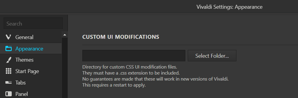 GitHub - uski12/vivaldi-customisation: Customisation mods for vivaldi