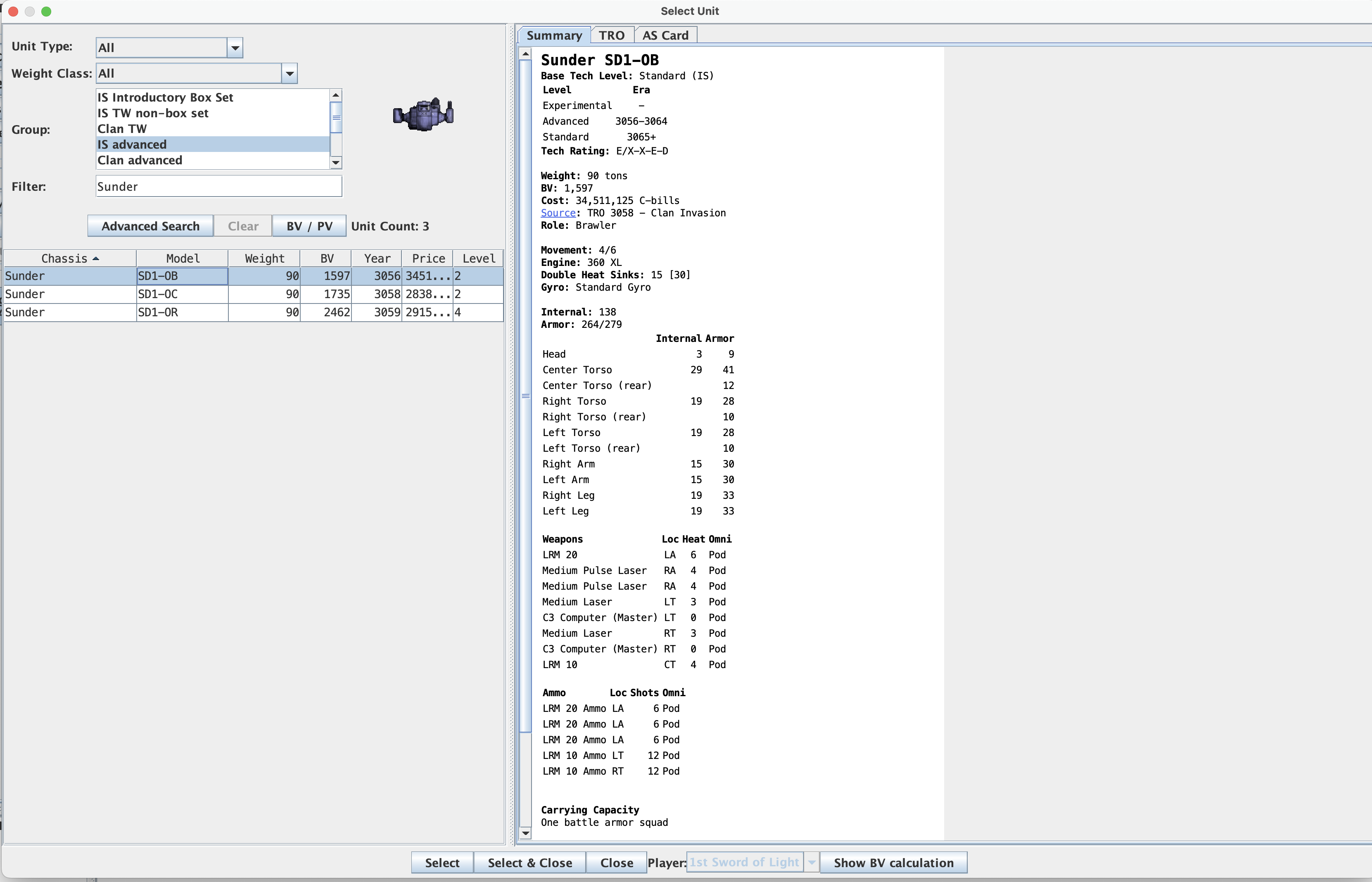 C3 Units Showing As Advanced Tech Level · Issue 4640 · Megamekmegamek