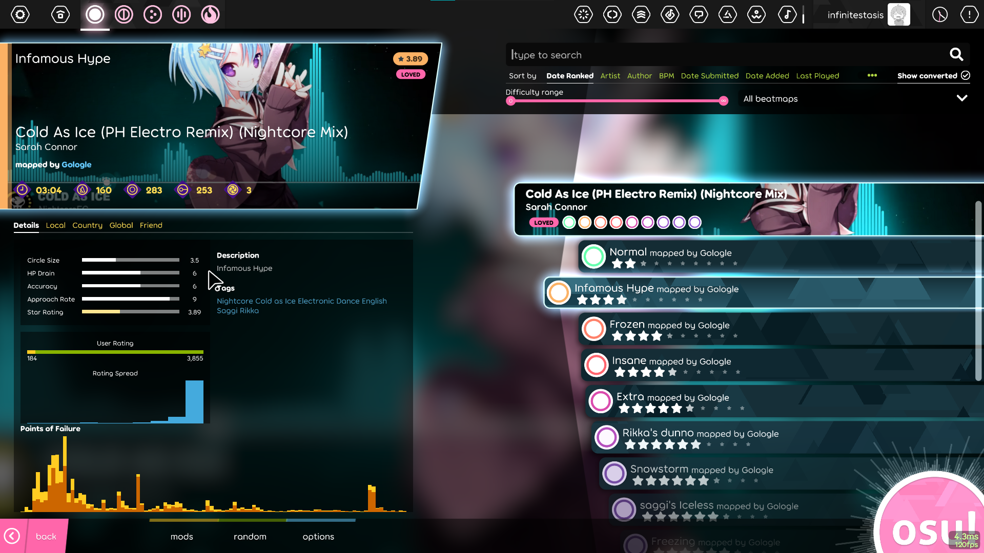 Lazer refuses to show a certain beatmap (Cold As Ice) · ppy osu · Discussion #22752 · GitHub