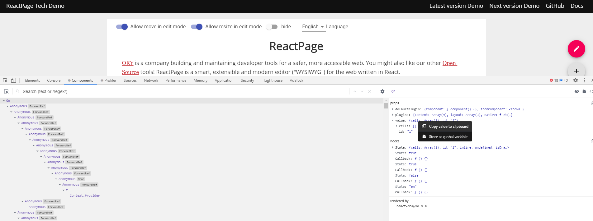I can't edit or add components untill I edit some not related state on ...