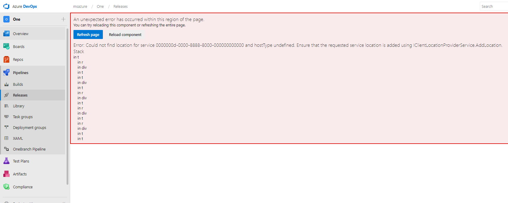 Releases page not opening since morning · Issue #9453 · microsoft/azure ...